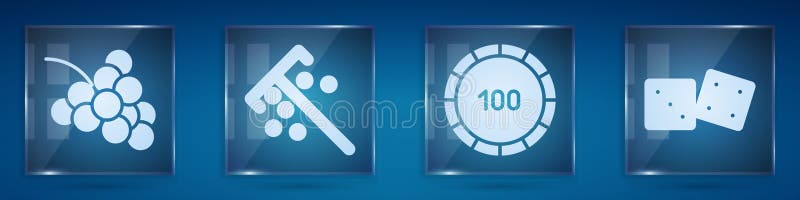 Set Casino Slot Machine with Grape, Stick for Chips, Casino Chips and ...