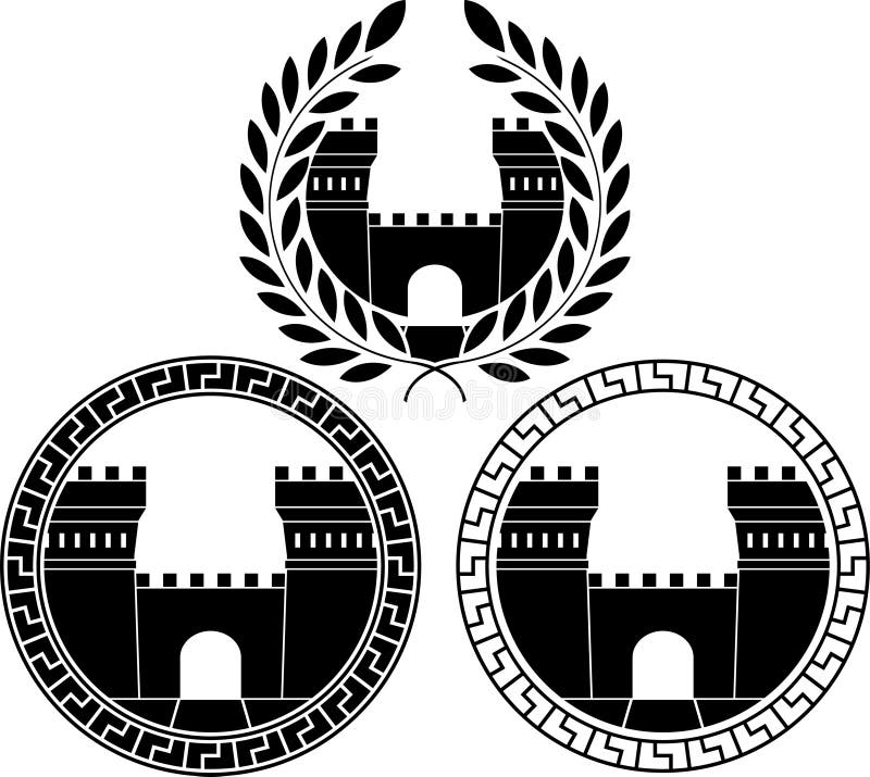 Set of castle gates stock vector. Illustration of history - 20910265