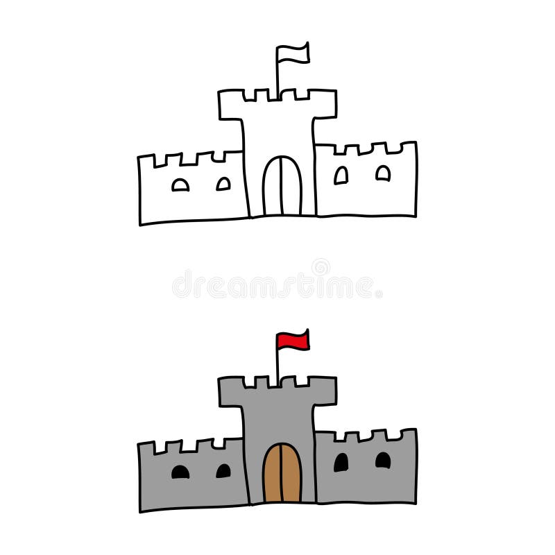Castle 3 stock vector. Illustration of fortress, medieval - 290555489