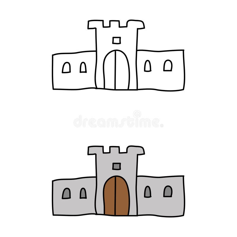 Castle 5 stock vector. Illustration of medieval, vector - 302052427