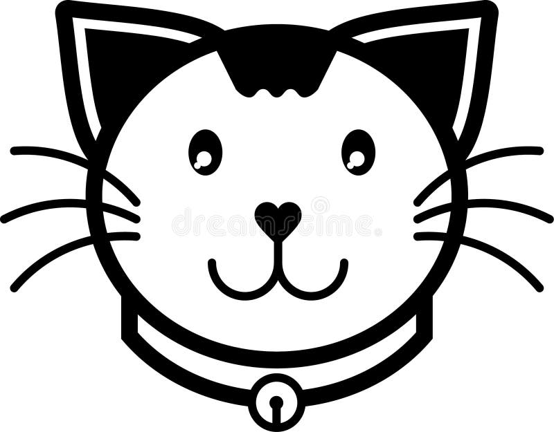 Cat Smile Flat Icon Illustration Vector Solid Color Stock Image ...