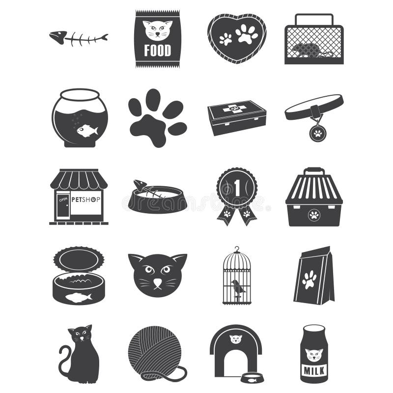 Set of Cat Icons. Vector Illustration Decorative Design Stock Vector ...