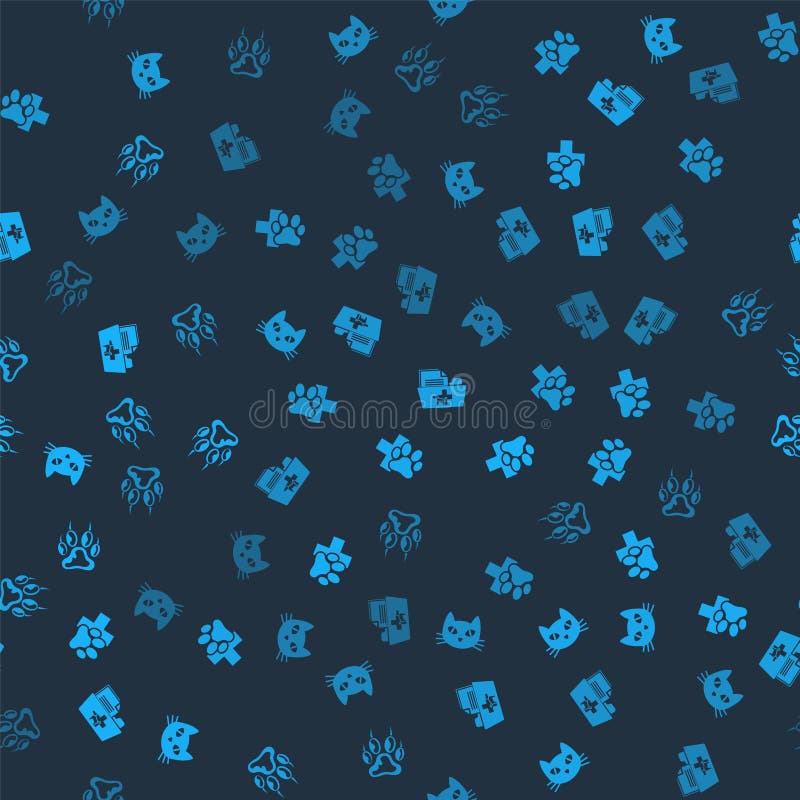 Set Cat, Veterinary Clinic, Medical Veterinary Record Folder and Paw ...