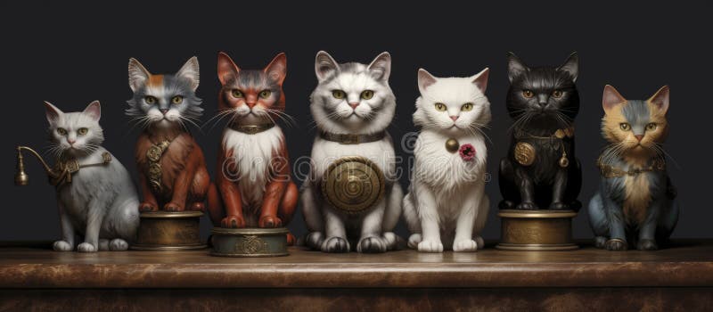 A set of cats stock image. Illustration of pose, baby - 278372301