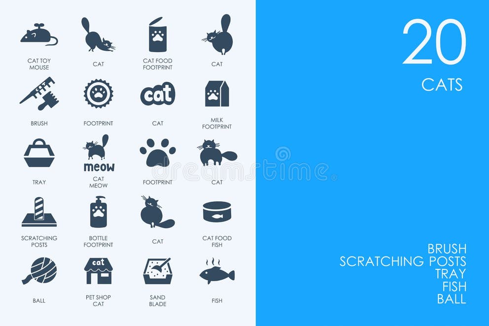 Set of cats icons stock vector. Illustration of diversity - 81877944