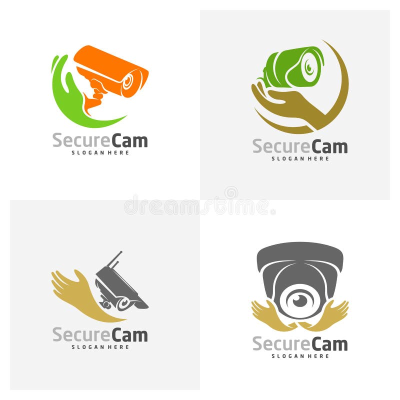 CCTV Camera with Service Icon Logo Design Vector Template, Concept ...