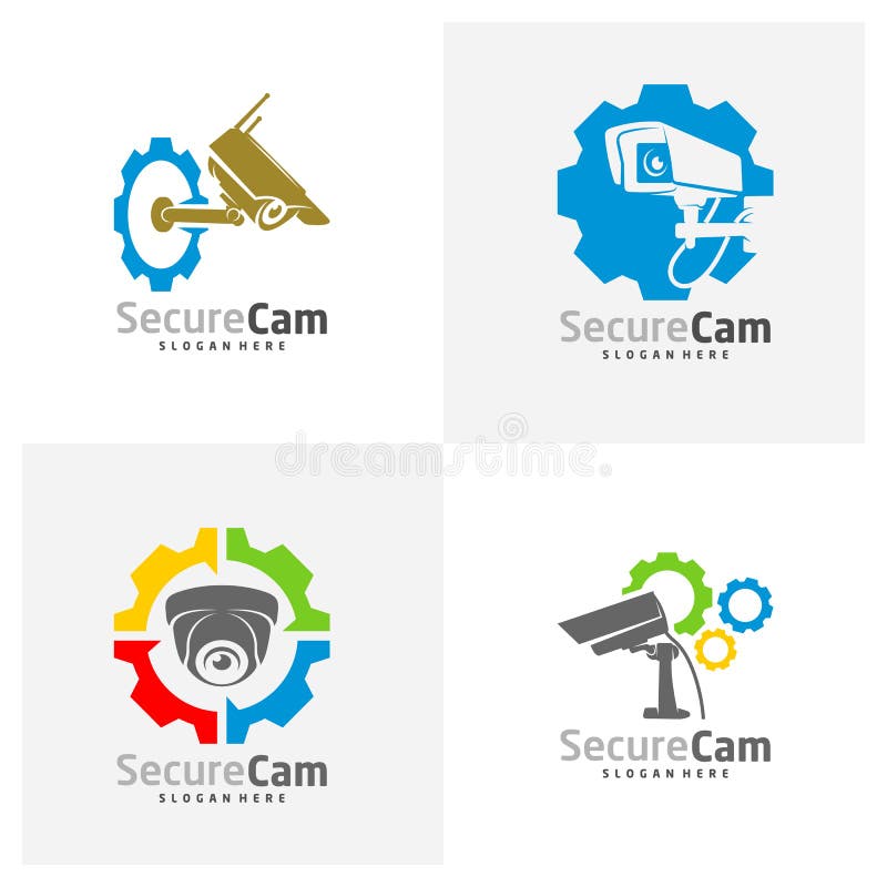 CCTV Camera with Service Icon Logo Design Vector Template, Concept ...