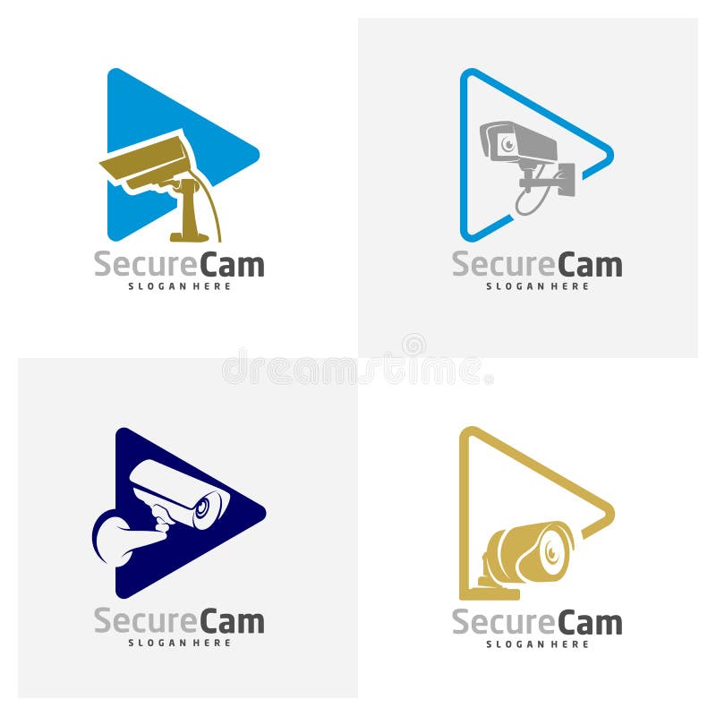 Set of CCTV Camera Logo Design Vector Template, Logo Concept, Symbol ...