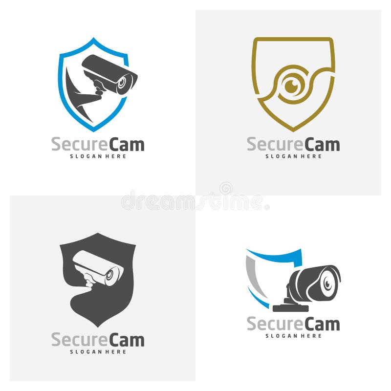Monitor CCTV Camera Logo Design Vector Template, Concept Symbol Icon ...