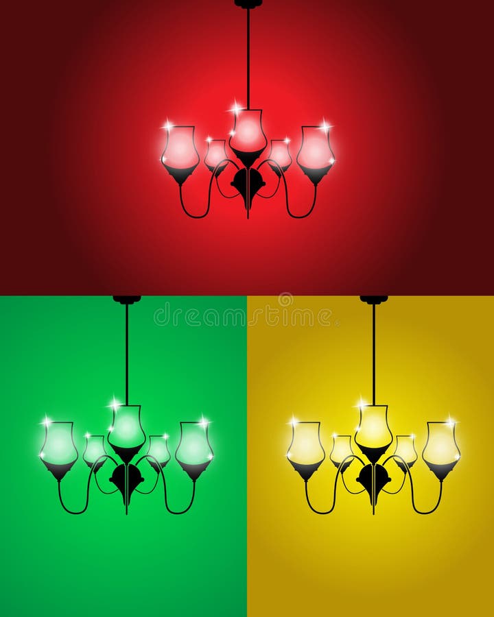 Set of Ceiling light stock vector. Illustration of lightning - 55590247