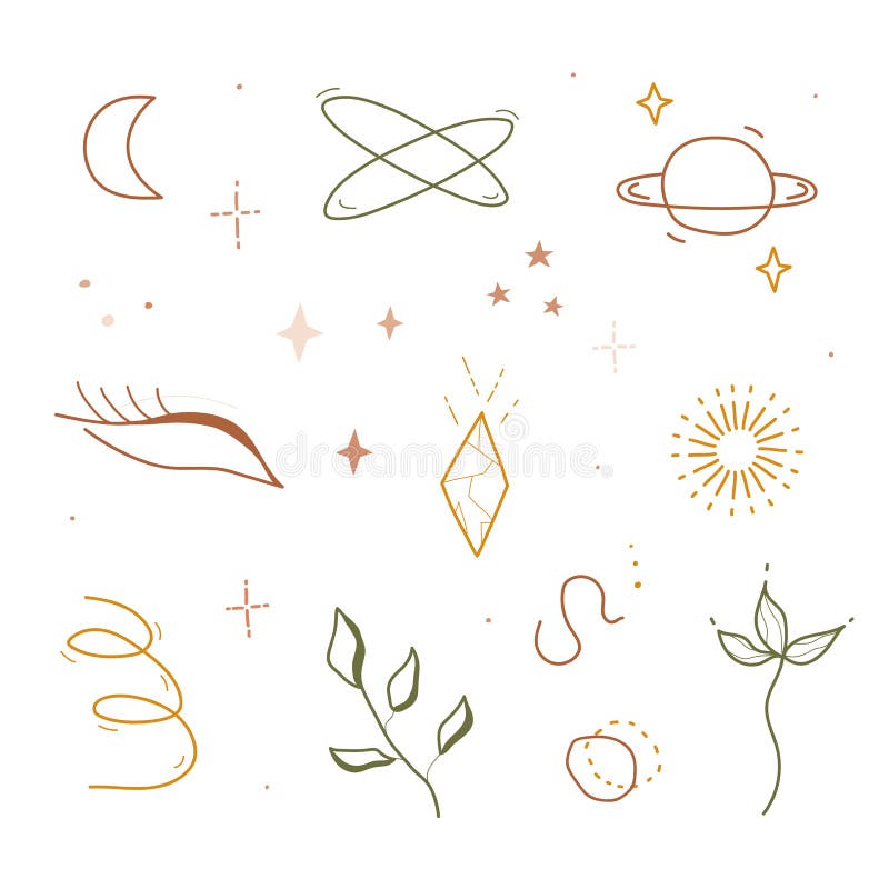 Celestial Doodles Stock Illustrations – 182 Celestial Doodles Stock ...