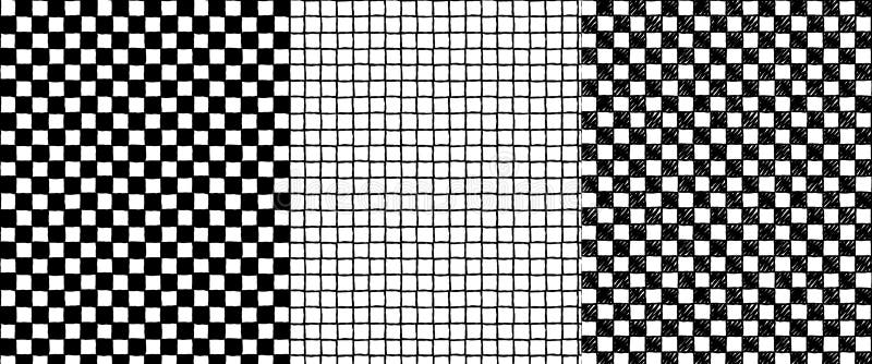 Set of Cell Patterns, Seamless Pattern Popular Grid Pattern Stock ...