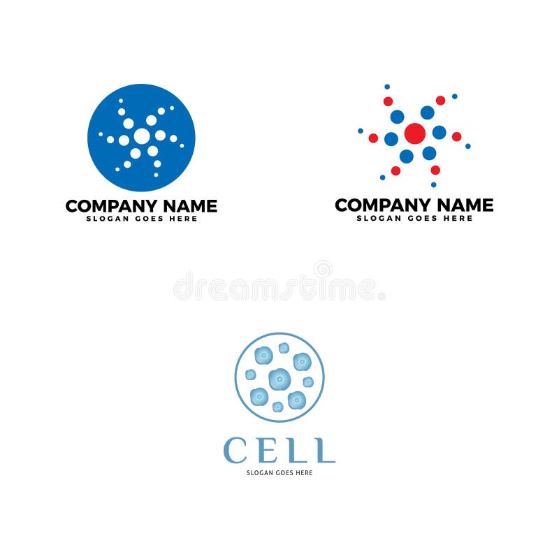 Cell Vector Logo, Bio Molecular Laboratory Symbol Stock Vector ...