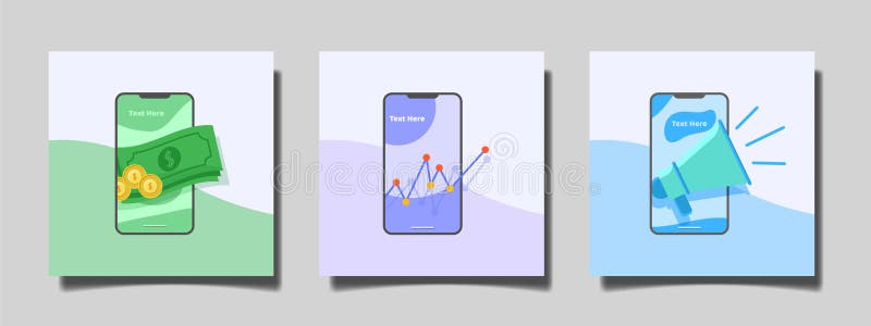 Set of Cellular Vector Illustrations with Business Concepts, Stock ...