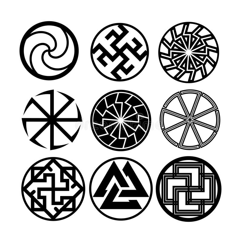 Set of Celtic Runes Symbol Vector Illustration Stock Illustration ...