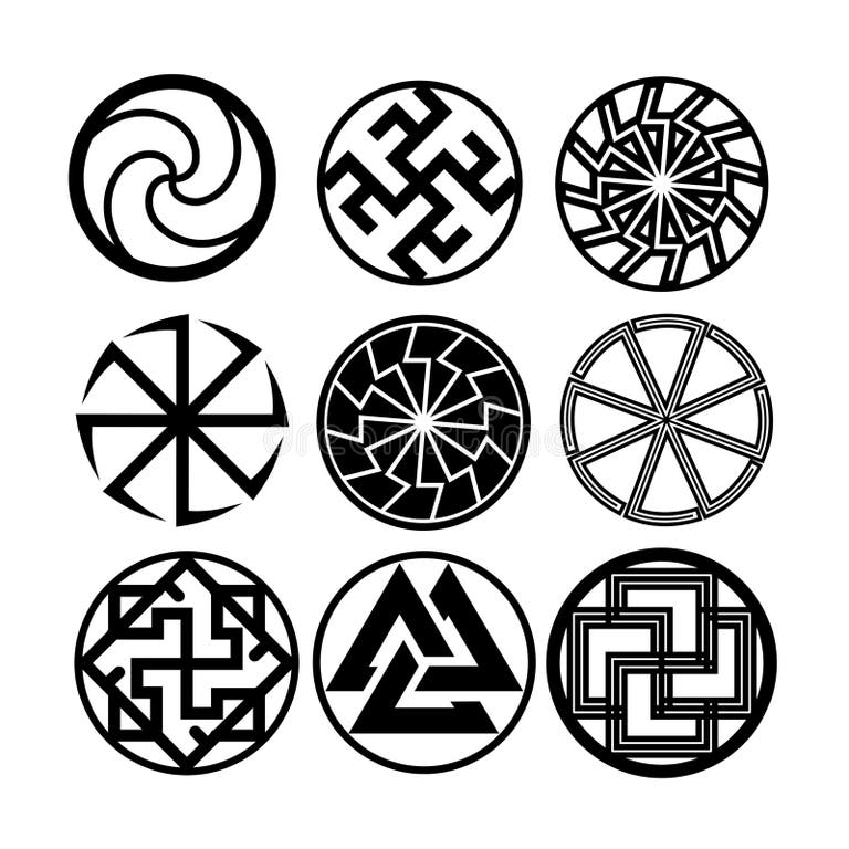 Set of Celtic Runes Symbol Vector Illustration Stock Illustration ...