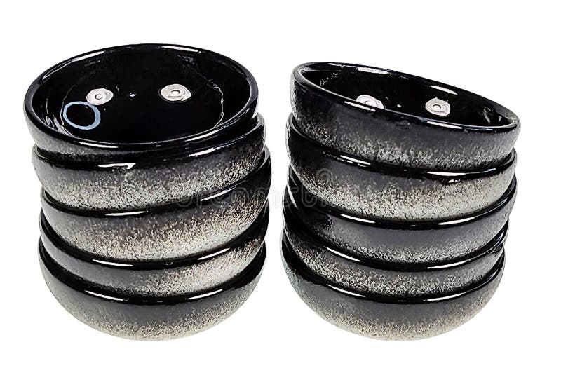 Ceramic Bowls that are Stackable Stock Photo - Image of mixing ...