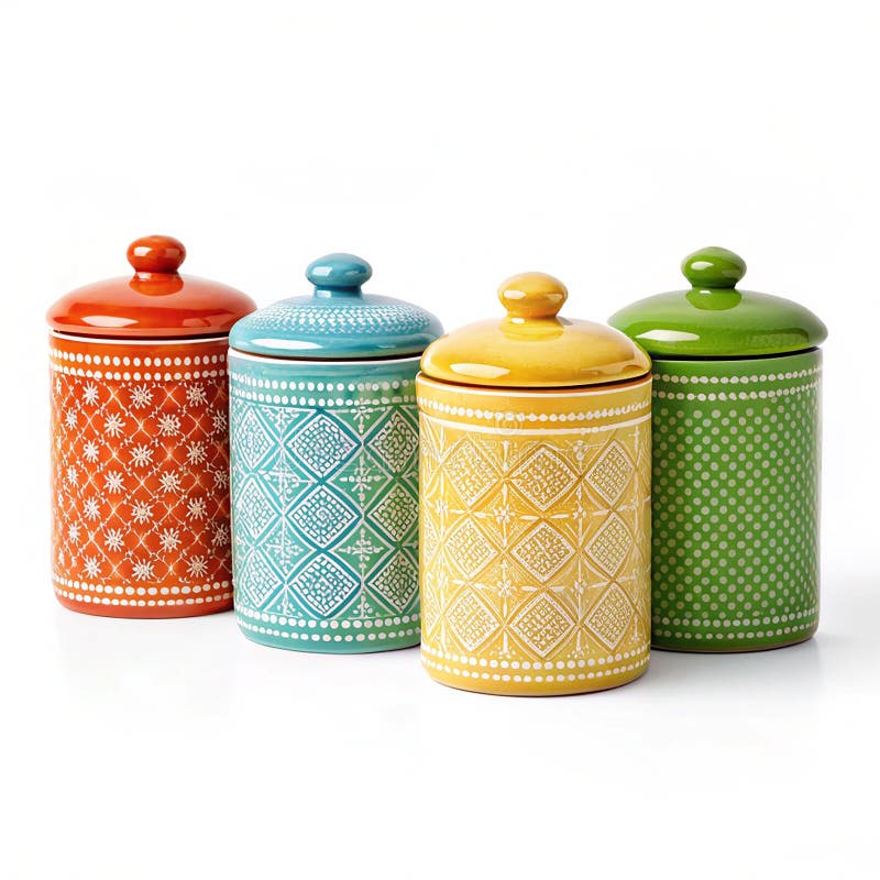 Spice Jars Vector Collection - Set of Six Stock Vector - Illustration ...