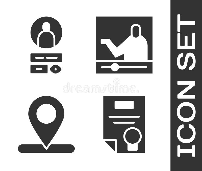 Account location icon stock vector. Illustration of account - 214657651