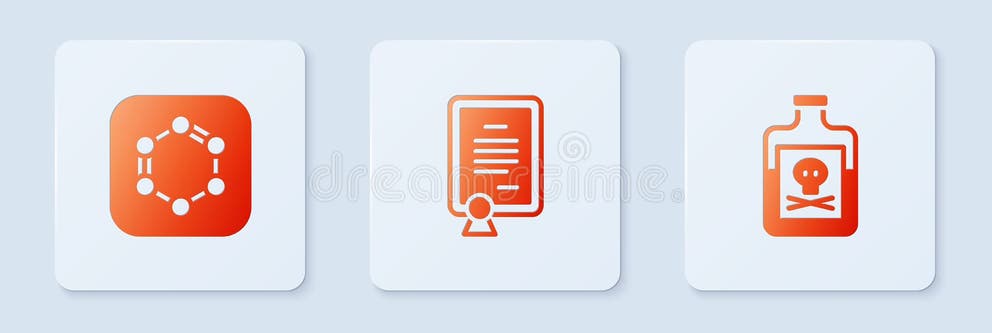 Set Certificate Template, Formula of Benzene Rings and Poison Bottle ...