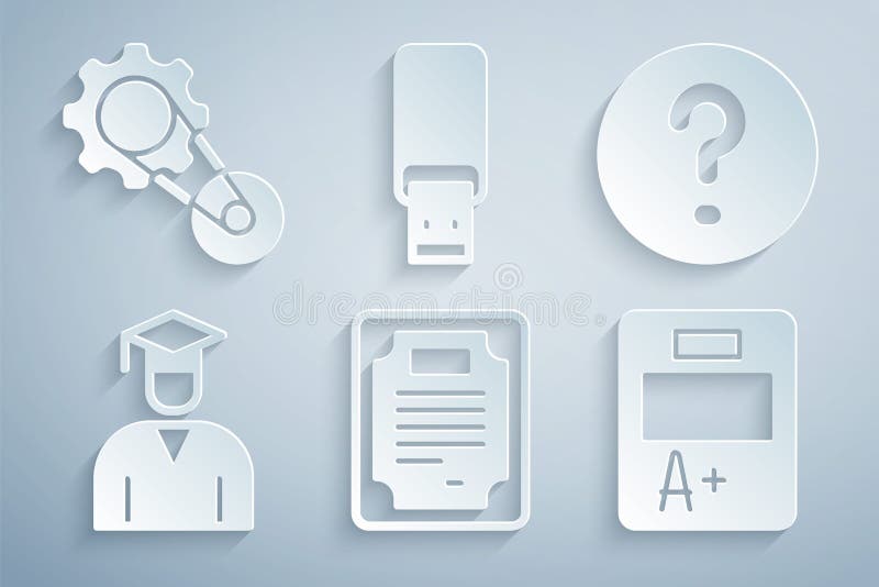 Set Certificate Template, Speech Bubbles with Question, Graduate and ...