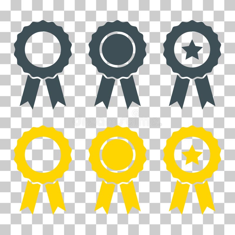 Set of Certification Seal Award Icon, Ribbon Web Stamp Symbol, Label ...