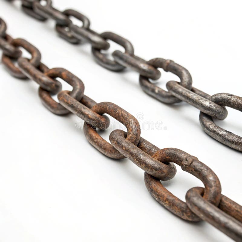 Chain or Link Elements Set Isolated on White Background Stock ...