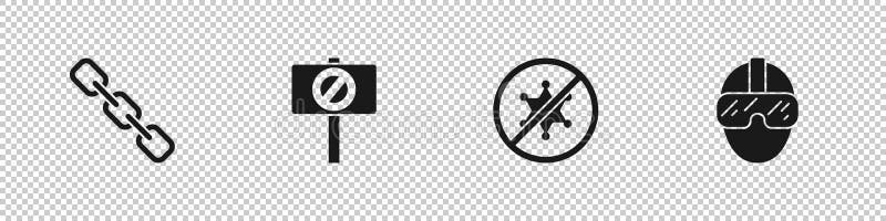 Set Chain Link, Protest, and Special Forces Soldier Icon. Vector Stock ...