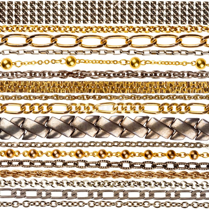 Set of chains stock image. Image of macro, collection - 62890367