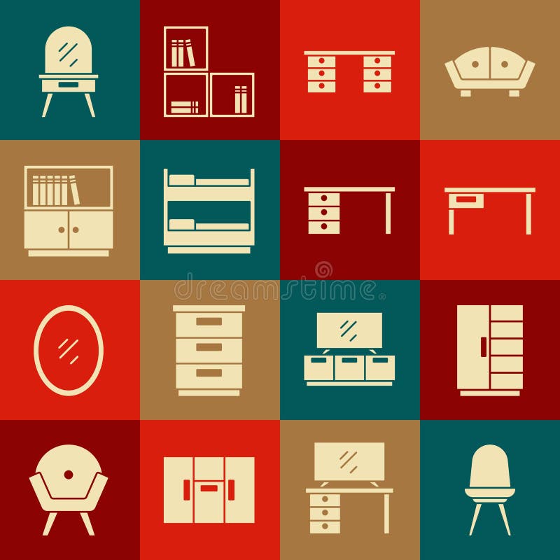 Set Chair, Wardrobe, Office Desk, Bunk Bed, Library Bookshelf, Dressing ...