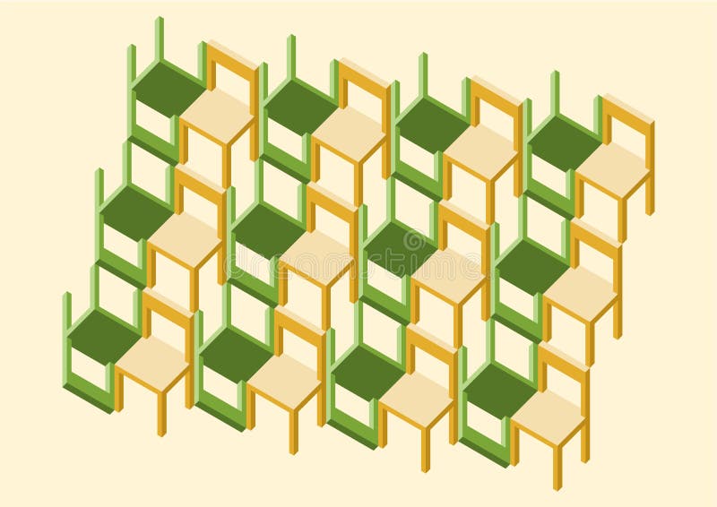 Scattered Chairs stock illustration. Illustration of scattered - 9163856