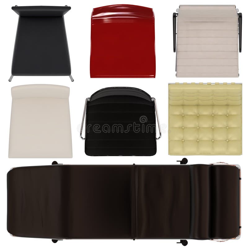 Set of Chairs Top View stock illustration. Illustration of living ...