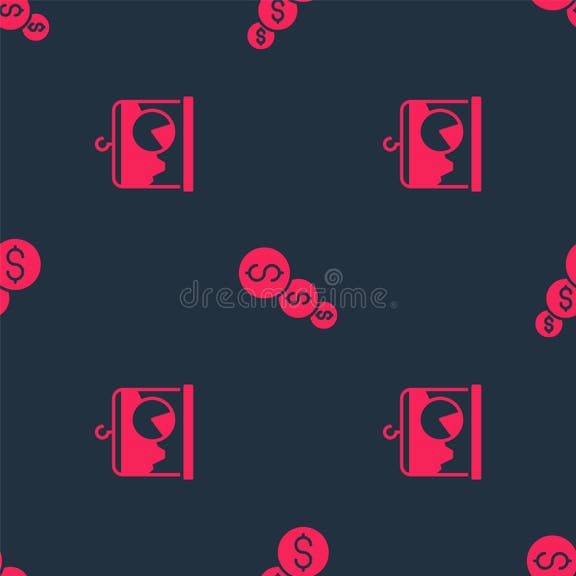 Set Chalkboard with Chart and Financial Growth and Dollar on Seamless Pattern. Vector Stock ...