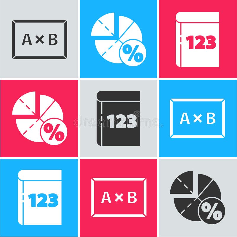 Set Chalkboard, Graph, Schedule, Chart, Diagram and Book with Word ...