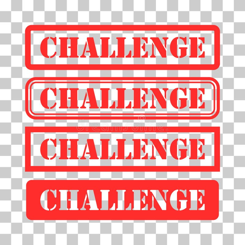 Challenge Stamp Symbol, Label Sticker Sign Button, Text Banner Vector ...