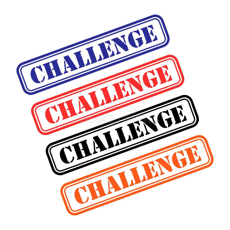 Challenge Stamp Symbol Shdadow, Label Sticker Sign Button, Text Banner ...