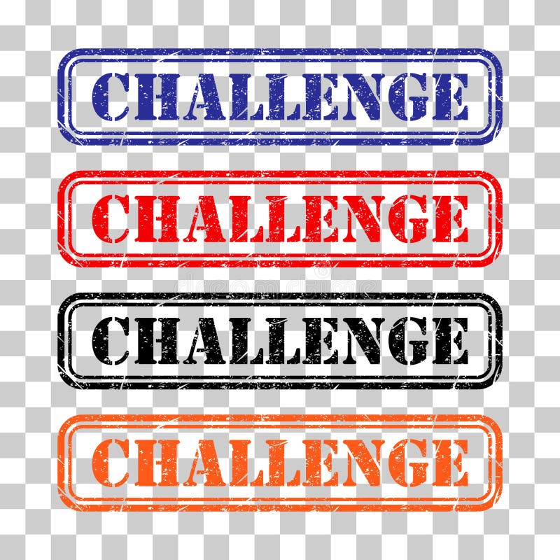 Set of Challenge Stamp Symbol, Label Sticker Sign Button, Text Banner ...
