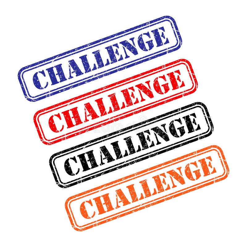 Challenge Stamp Symbol Shdadow, Label Sticker Sign Button, Text Banner ...