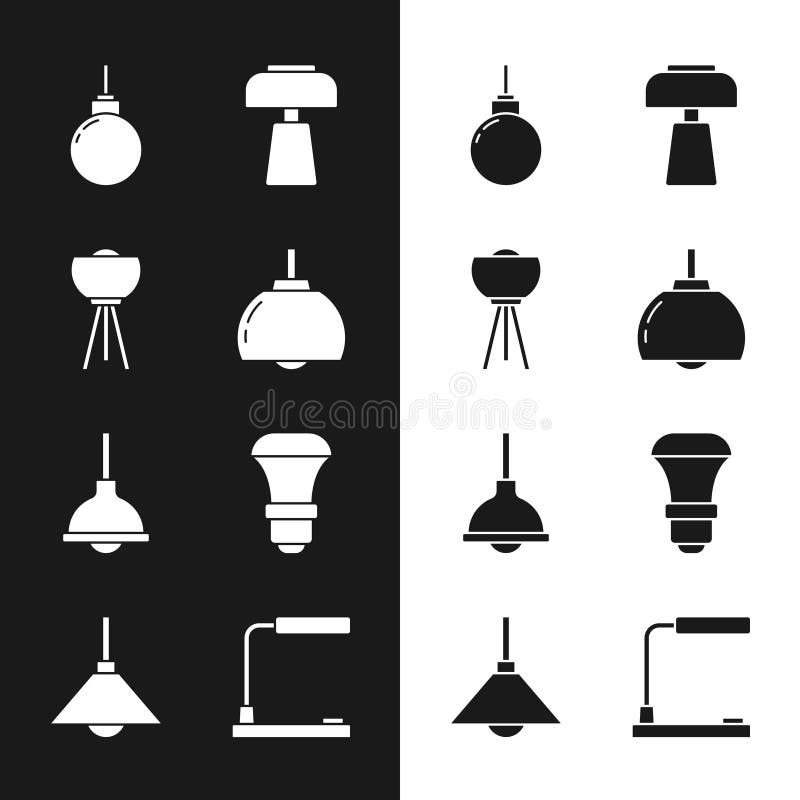 Set Chandelier, Floor Lamp, Lamp Hanging, Table, LED Light Bulb, and ...