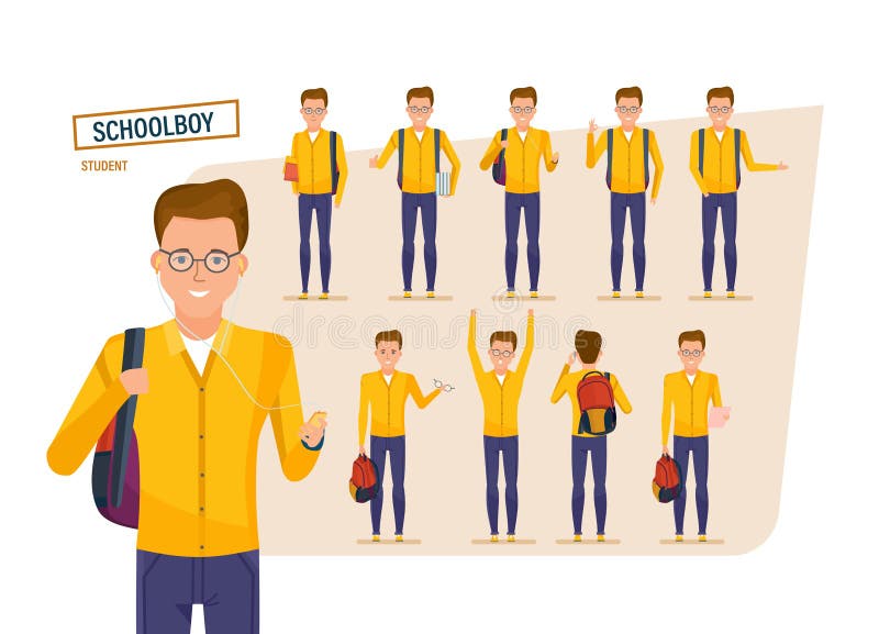 Student in University, Behind School Place, at Lecture, in Classroom ...