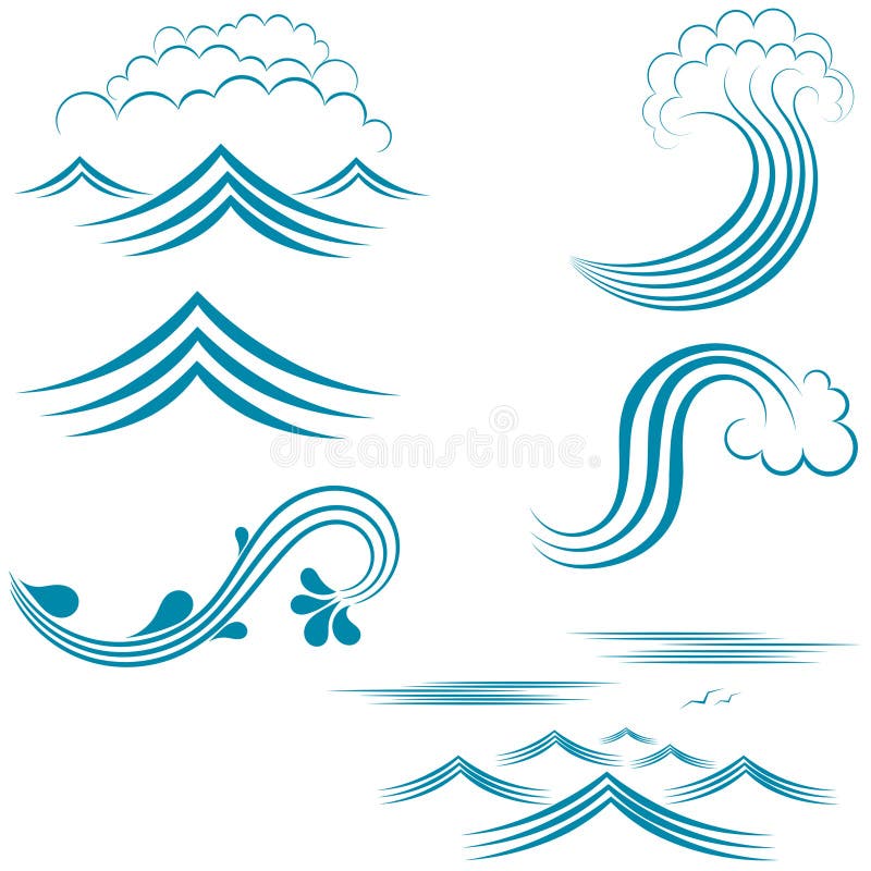 Set of characters water stock vector. Illustration of digitally - 61523350