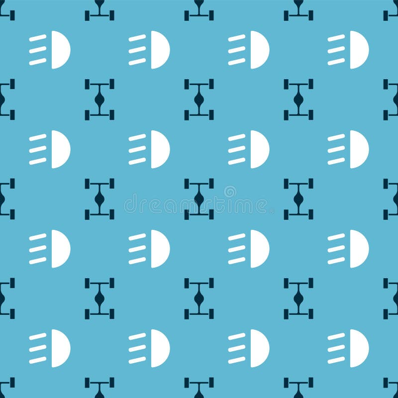 Set Chassis Car and High Beam on Seamless Pattern. Vector Stock Vector ...