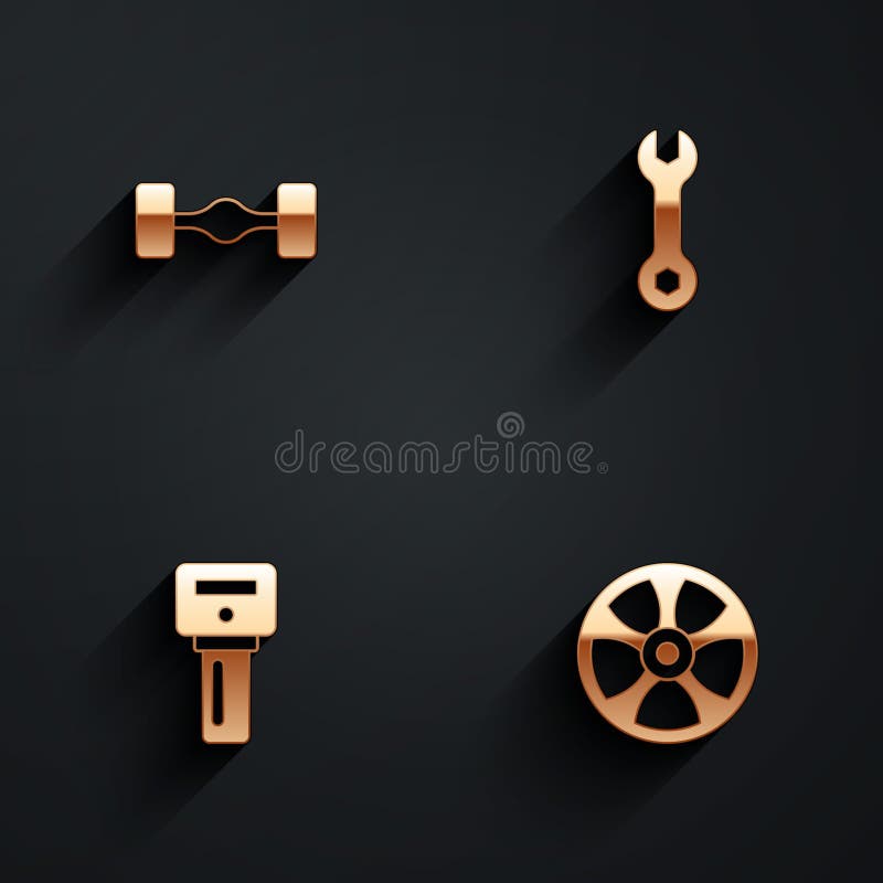 Set Chassis Car, Wrench Spanner, Car Key with Remote and Alloy Wheel ... Set Chassis Car, Wrench Spanner, Car Key with Remote and Alloy Wheel ...