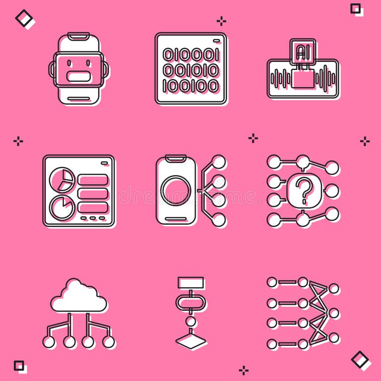 Set Chat Bot, Binary Code, Artificial Intelligence AI, Computer Api ...