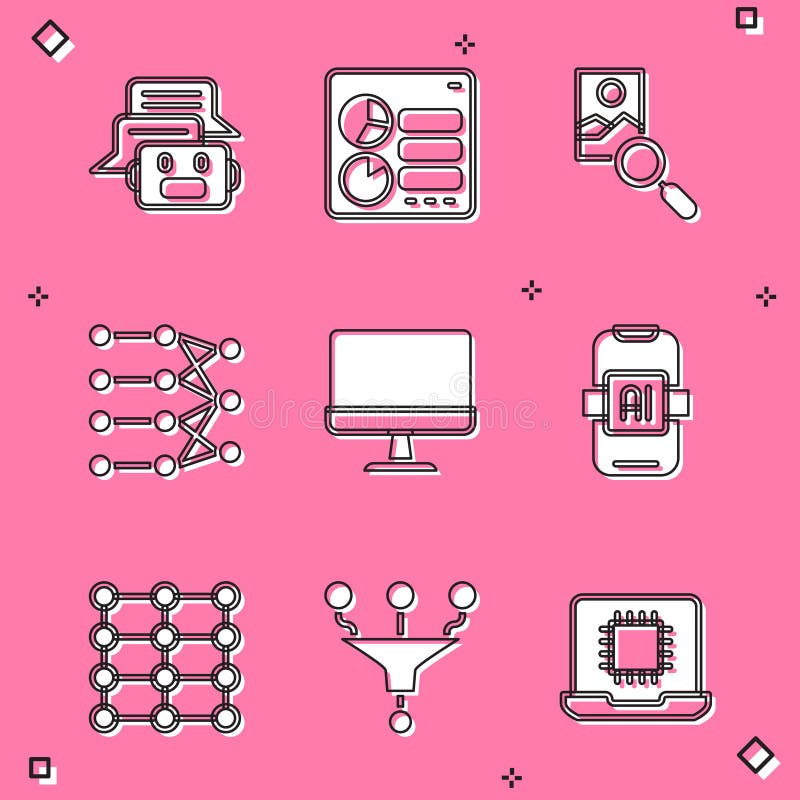 Set Chat Bot, Computer Api Interface, Photo Retouching, Neural Network, Monitor, Artificial ...