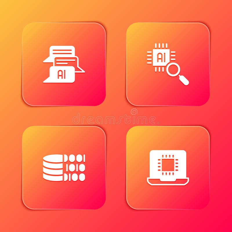 Set Chat Bot, Processor CPU, Binary Code and Icon. Vector Stock Vector ... Set Chat Bot, Processor CPU, Binary Code and Icon. Vector Stock Vector ...