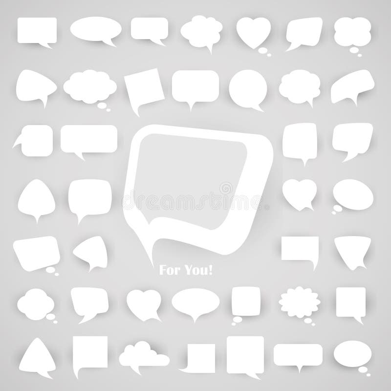 Set of chat bubbles stock vector. Illustration of sketch - 46305610