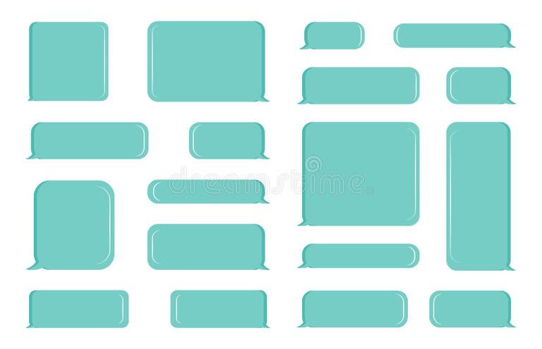 Set of Chat Message Speech Bubble. Chat Messaging Template Collection Stock Vector ...