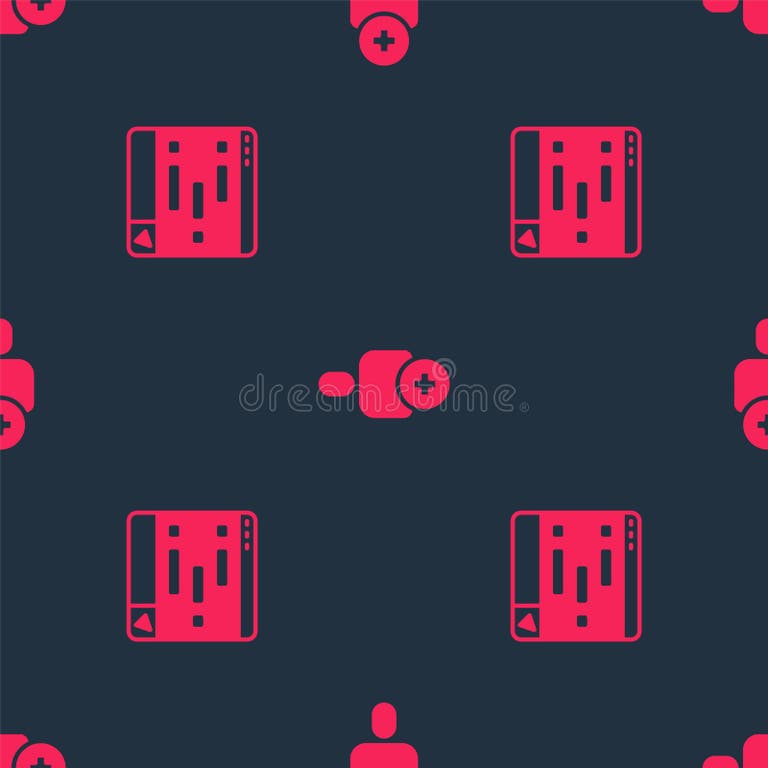 Set Chat Messages on Laptop and Add Friend on Seamless Pattern. Vector ...