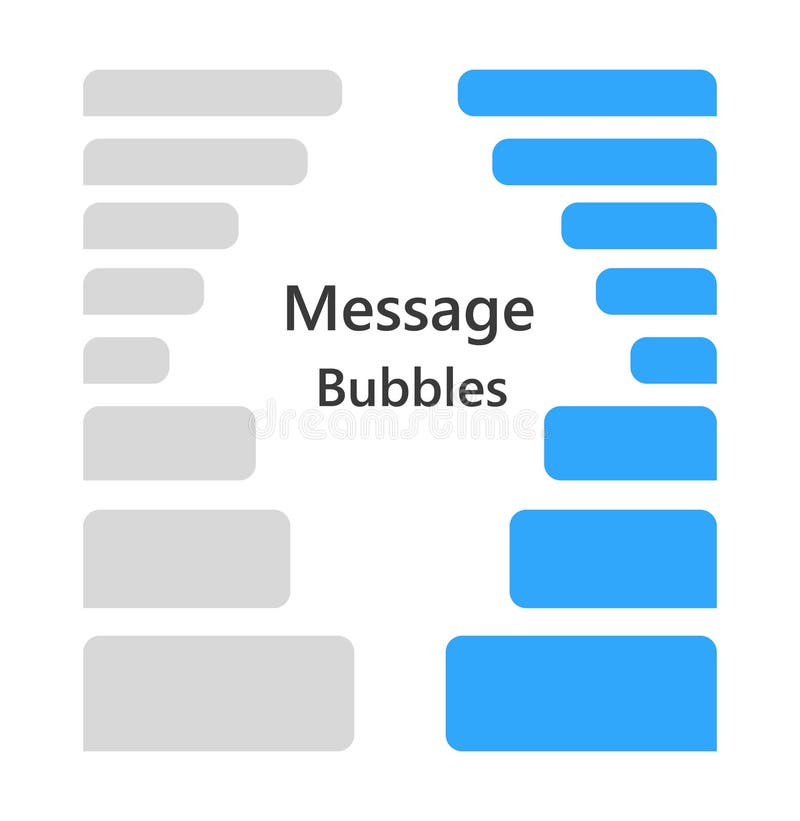 Set of Chat Speech Bubbles. Chat Messenger at Bubble Form in Flat Style ...